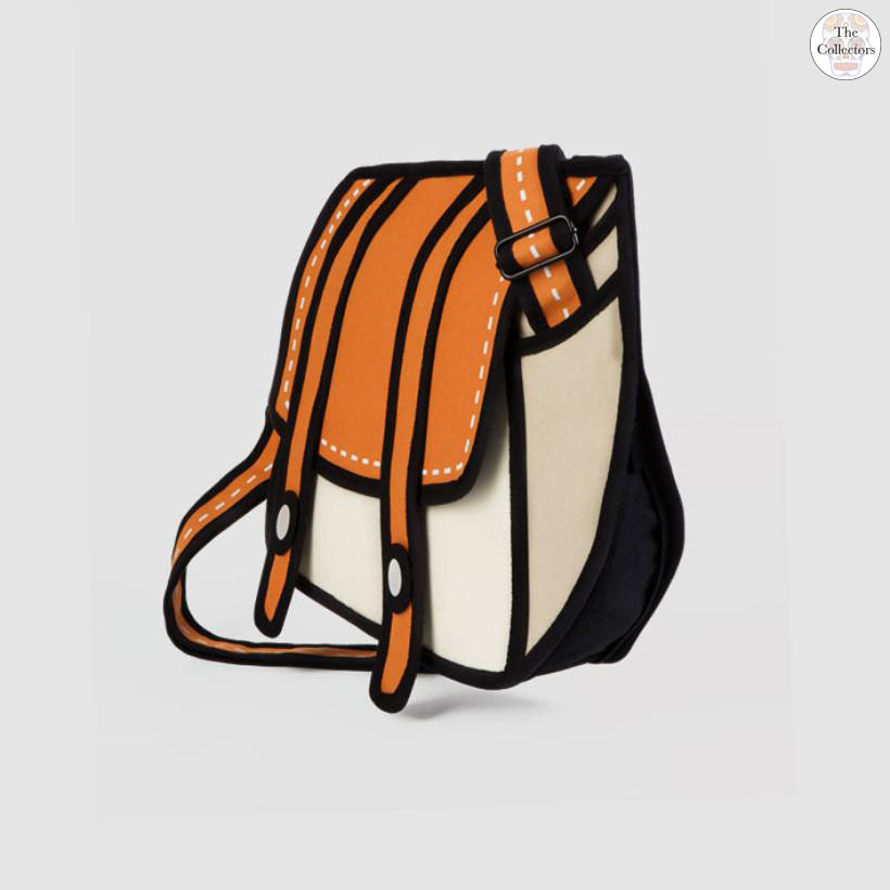 Comic Cartoon 2 D Shoulder Messenger Bag Orange Cheese on Luulla
