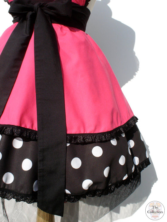 Handmade "pink & Polka Dots" Rockabilly & Pinup Apron on Luulla